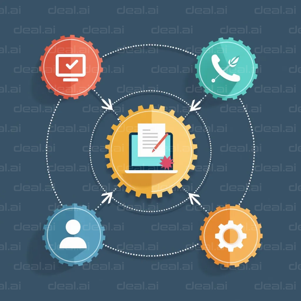 Project Management Workflow Icons Deal Ai Art Marketplace