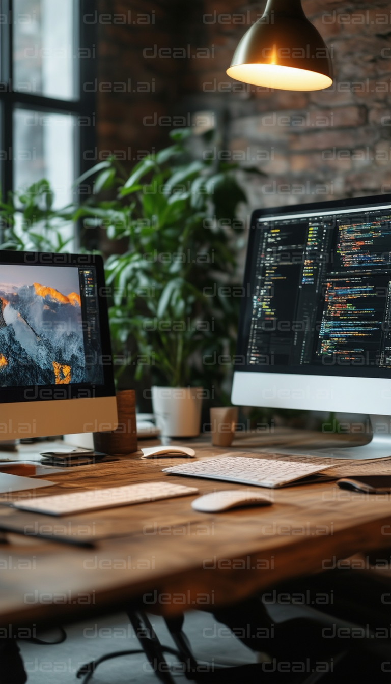 Modern Workspace with Dual Monitors – deal.ai Art Marketplace Modern Workspace with Dual Monitors – deal.ai Art Marketplace