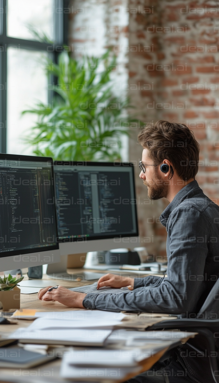 Focused Programmer Coding at Desk – deal.ai Art Marketplace Focused Programmer Coding at Desk – deal.ai Art Marketplace